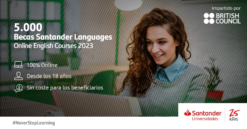 Becas Santander Language | Online English Courses 2023 - 2nd call ...